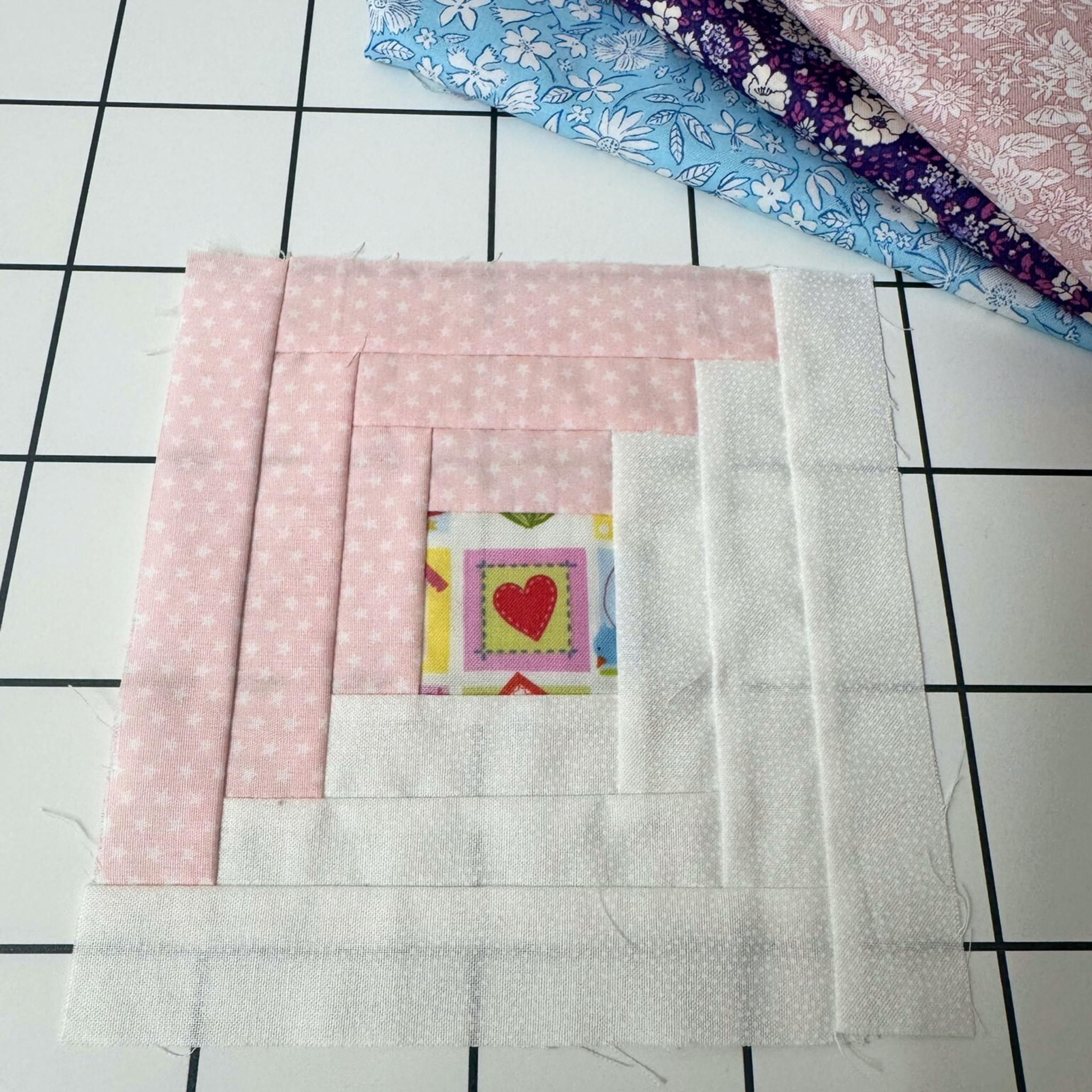 Log Cabin Quilt Block Pattern - 6" Sizes - DIGITAL PATTERN – Beginners ...