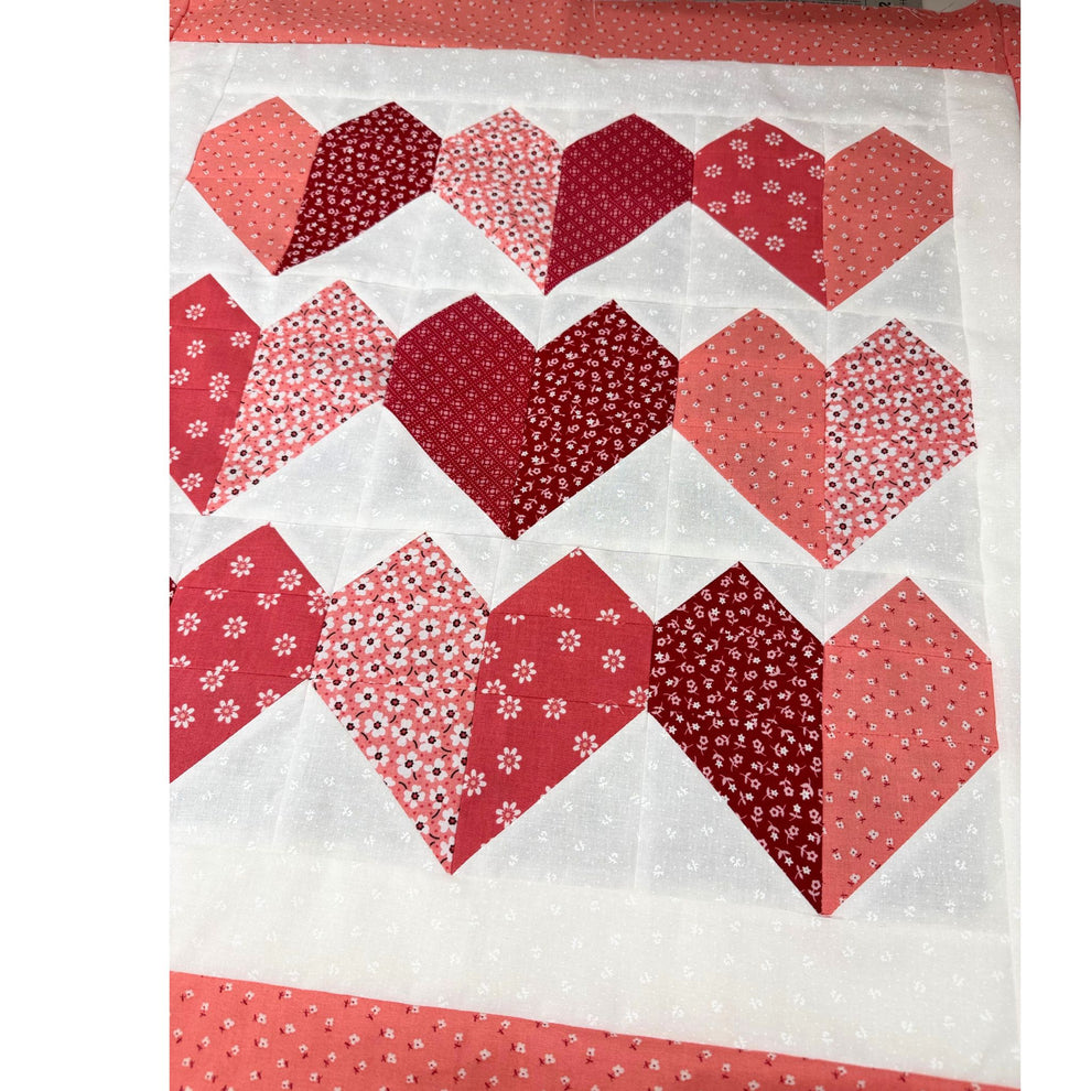 Patchwork Love Heart Wall Hanging Pattern - DIGITAL PATTERN & VIDEO TU ...